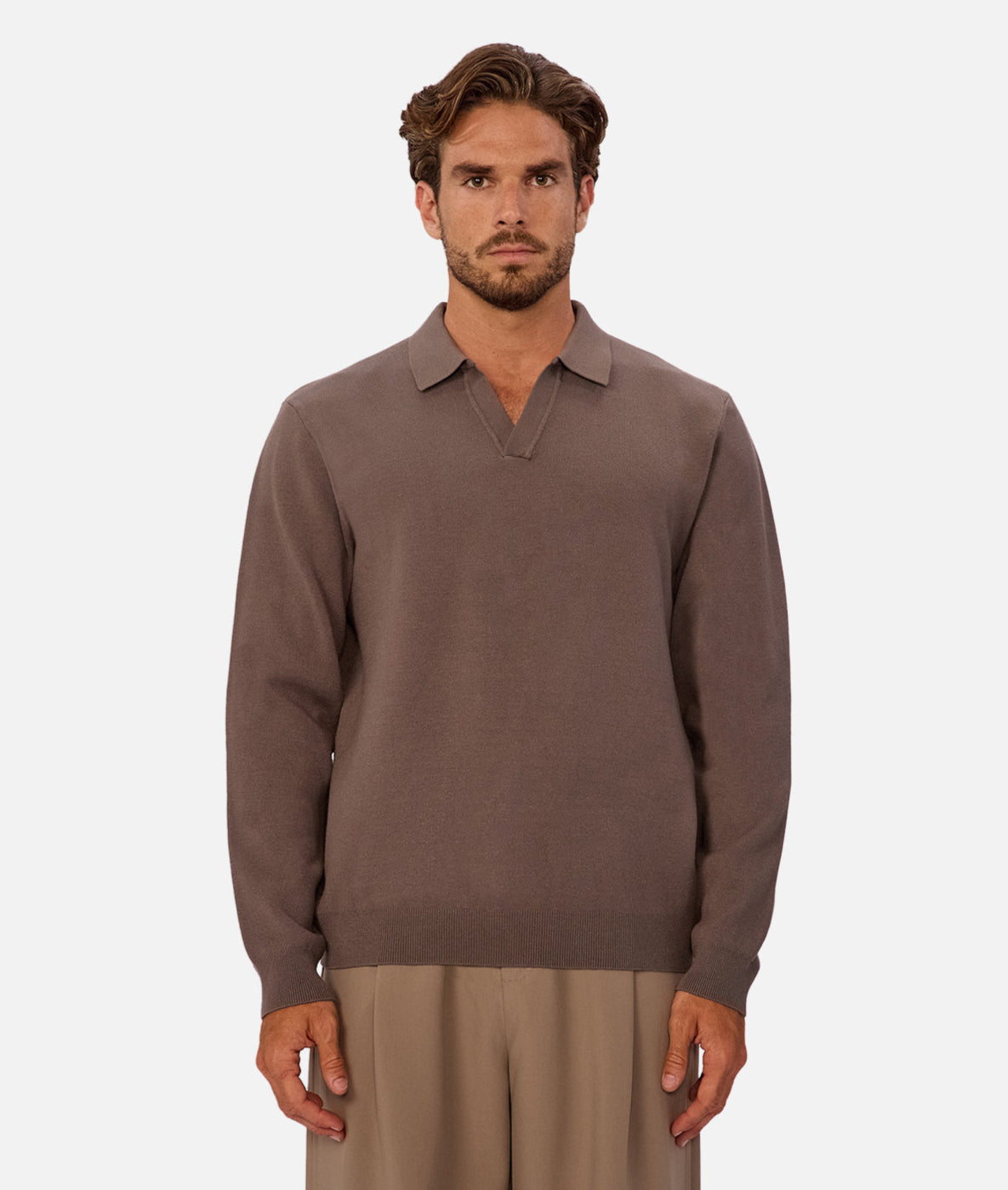 The Wynslow Polo Sweater - Chestnut – Industrie US